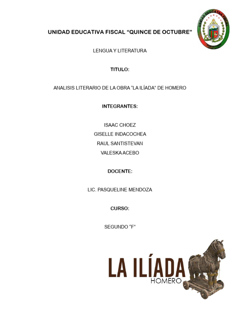 Análisis de "La Ilíada" de Homero | PDF | Aquiles | Héctor