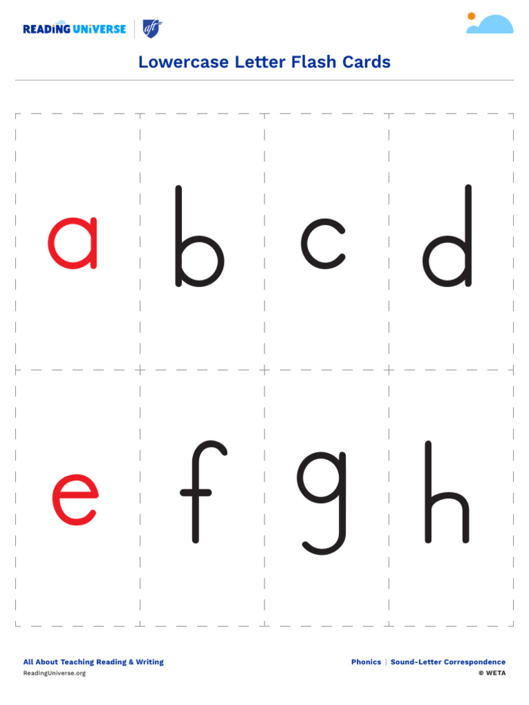 Full Flash Card Deck Without Images 2x4 Reading Universe | PDF ...