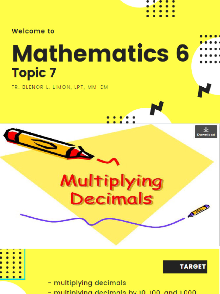 Q1-Mathematics 6 - Topic 7 | PDF