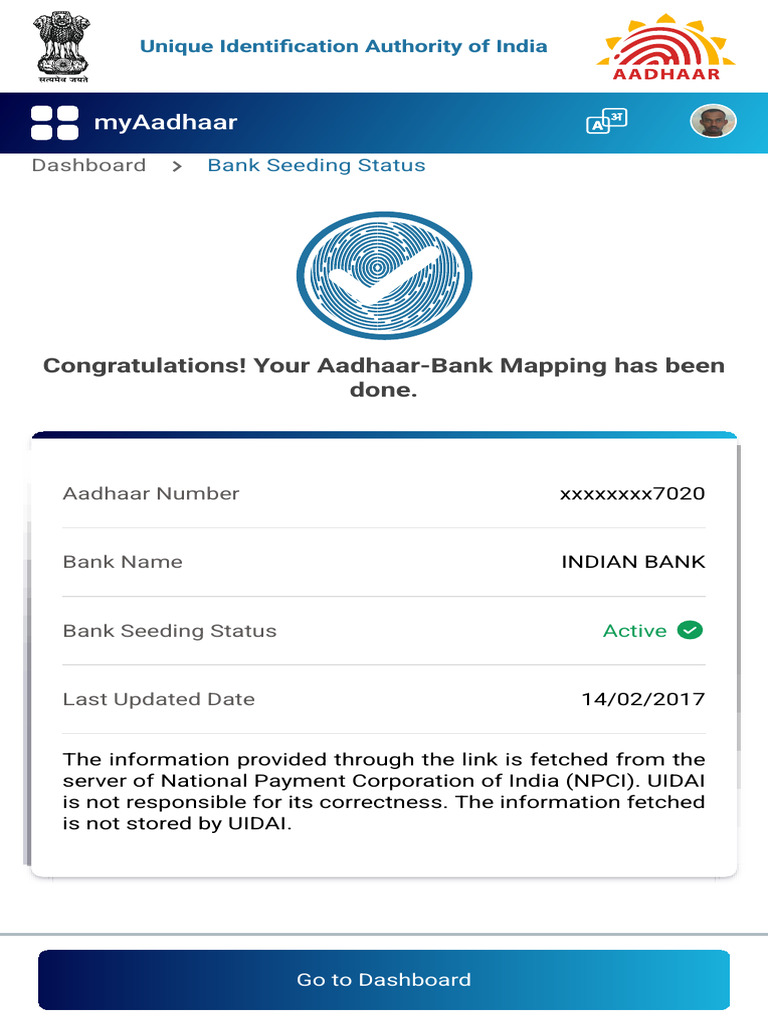 MyAadhaar - Unique Identification Authority of India Government of ...