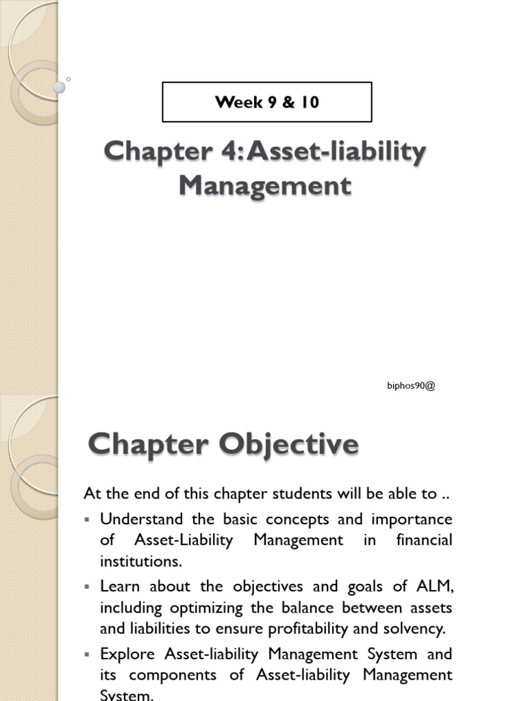 Objectives of Asset-Liability Management | PDF | Financial Risk | Banks