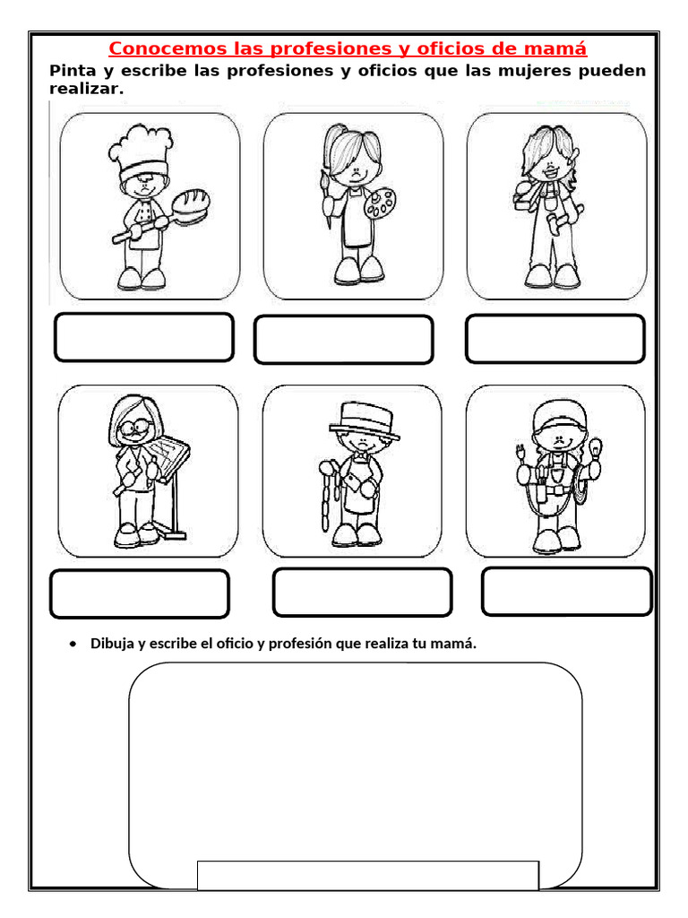 Ficha de Oficios y Profesiones de La Mujer | PDF