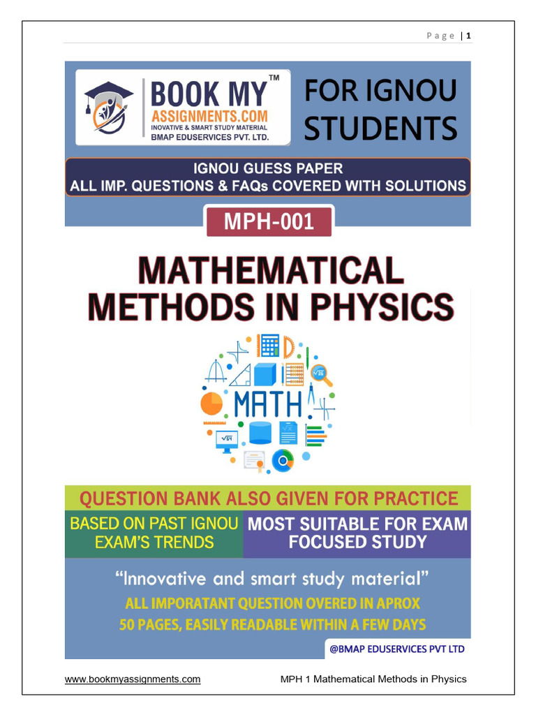 MPH 1 Mathematical Methods in Physics (ENG - GP - KEVAL) | PDF | Group ...