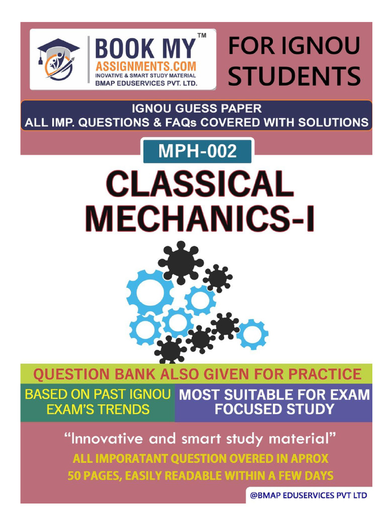 MPH 2 - Classical Mechanics I (ENG - GP - KEVAL) | PDF | Force | Lagrangian Mechanics