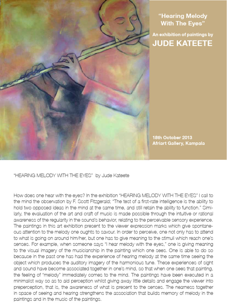 Hearing Melody With The Eyes | PDF | Perception | Mind