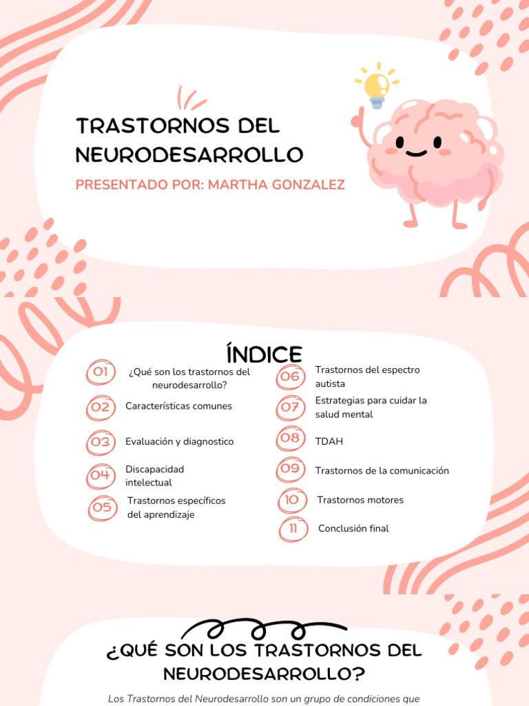 Trastornos del neurodesarrollo | PDF | Desorden hiperactivo y deficit de atencion | Autismo