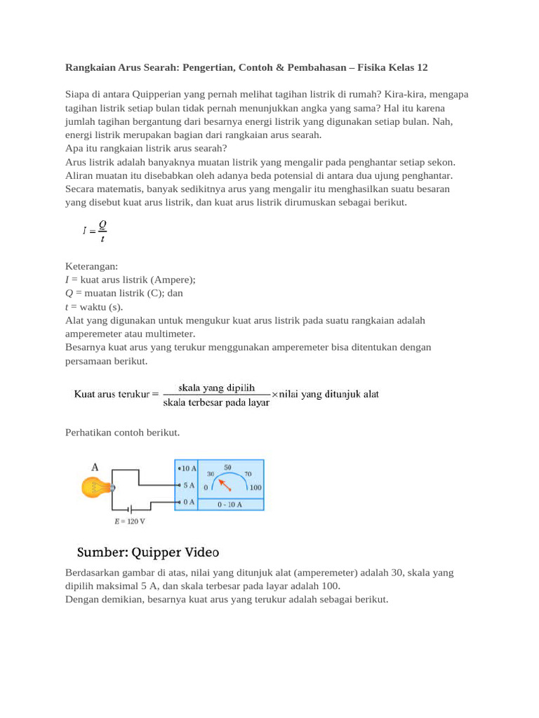 Rangkaian Arus Searah | PDF