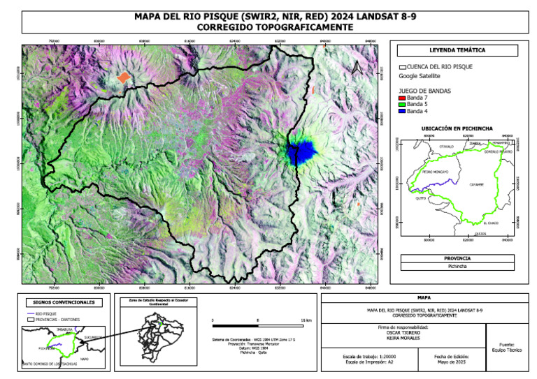 Mapa Del Del Rio Pisque Swir2 Nir Red-2024-Corregido Topograficamente | PDF