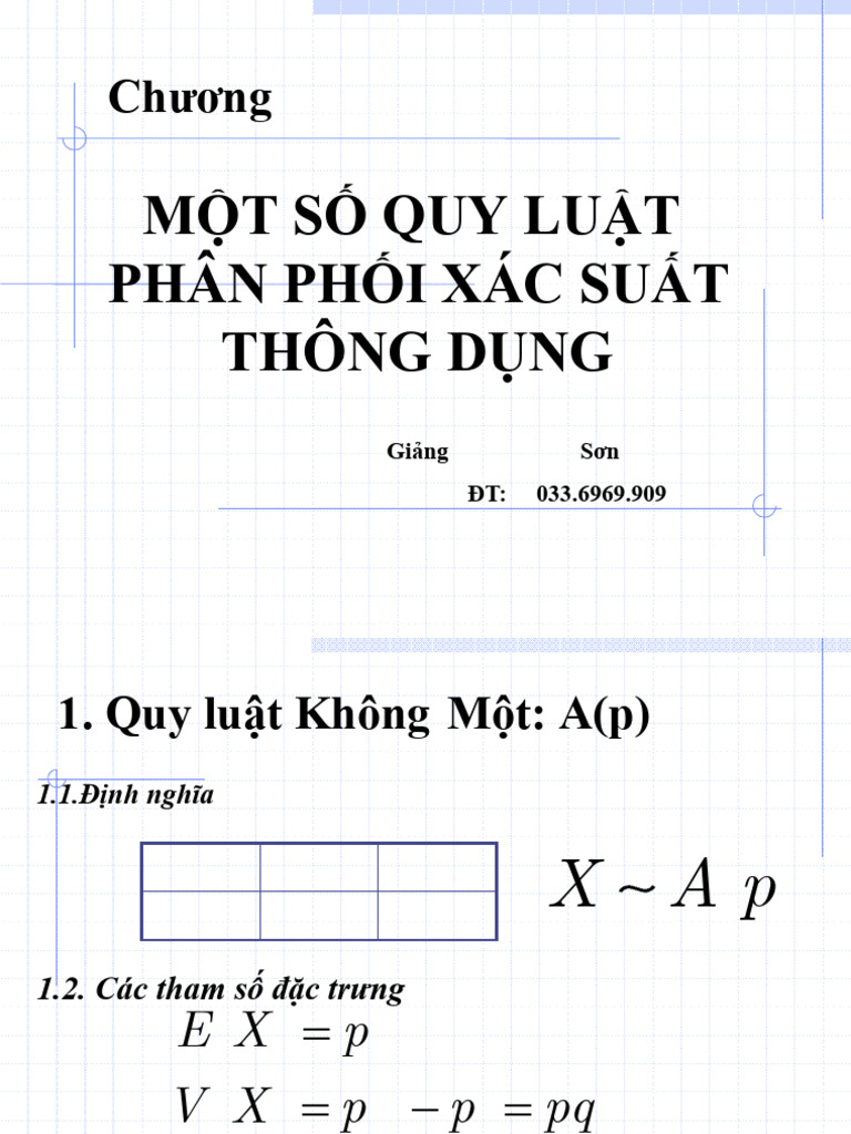 Chương 3. Mot So Quy Luat PPXS.23 (1slide) | PDF