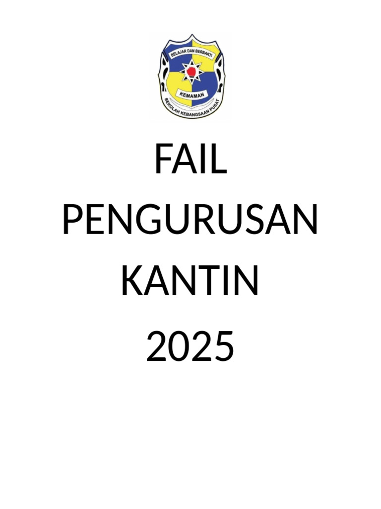 Fail Pengurusan Kantin 2023 | PDF