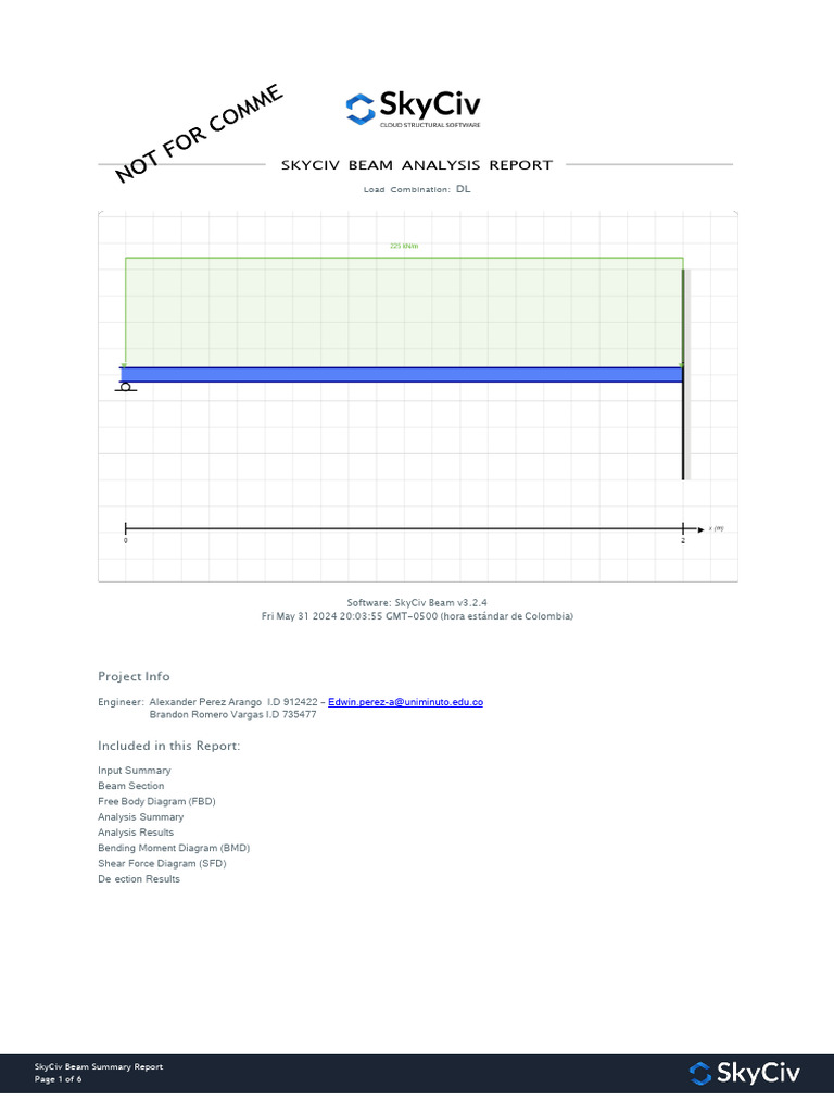 SkyCiv Mecanica de Materiales | PDF | Bending | Beam (Structure)