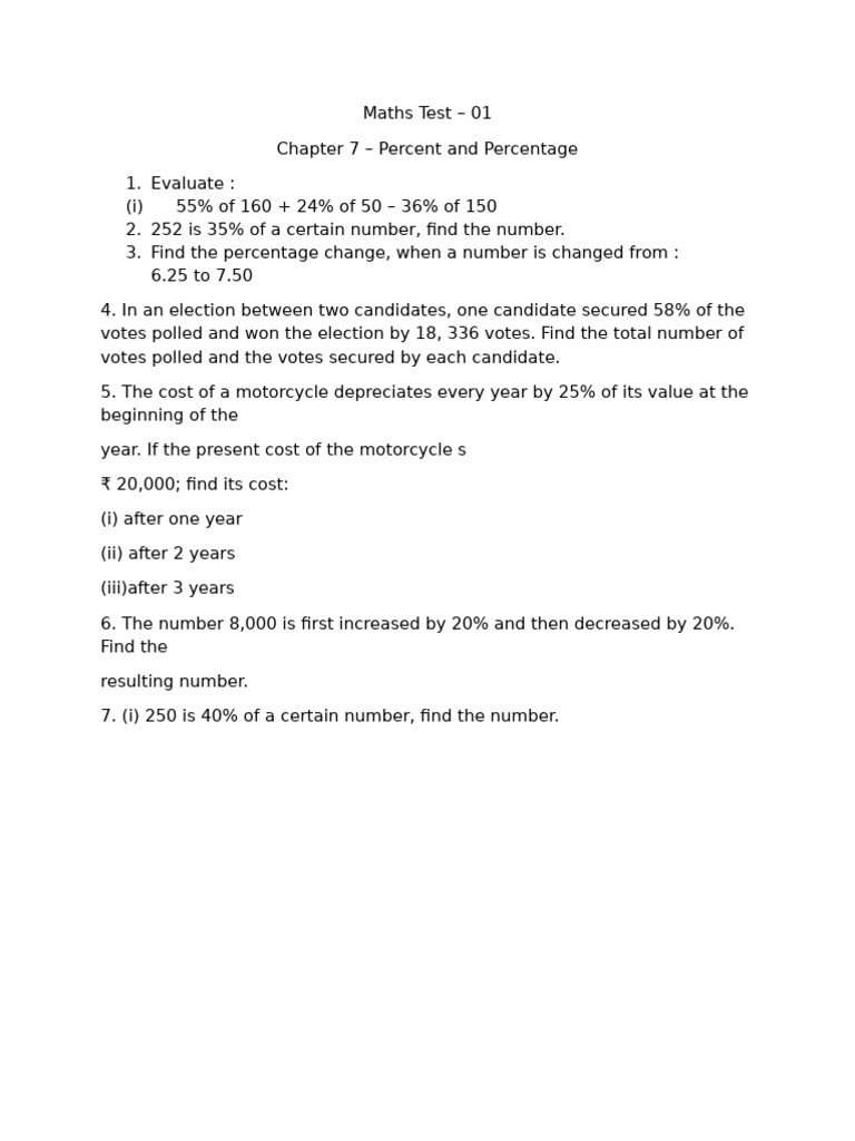 Test - Question Paper 1 | PDF