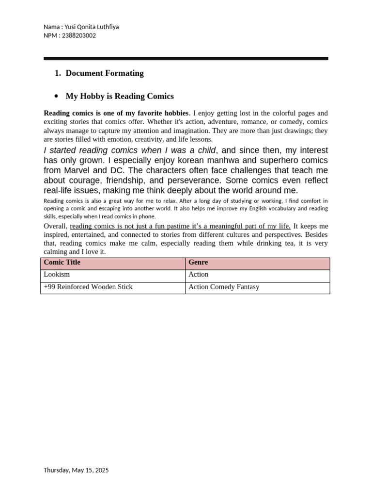 Uts Yusi Qonita Luthfiya Pbi23 2388203002 | PDF