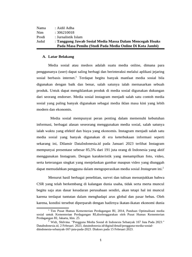 Proposal - Aidil Adha | PDF