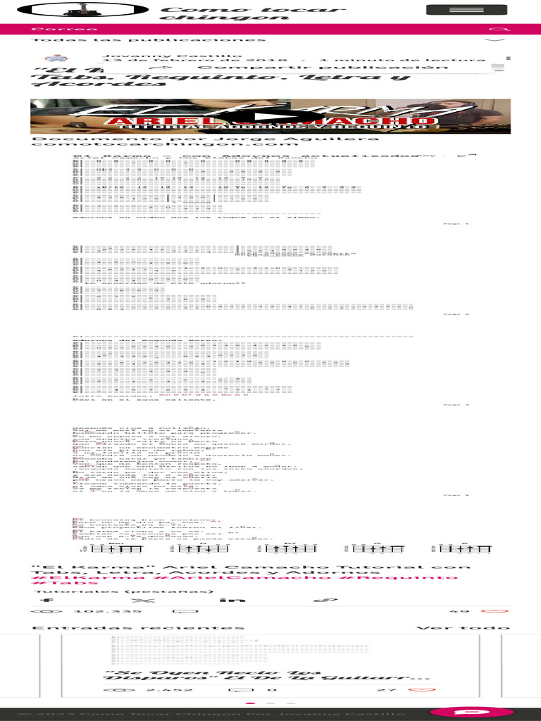 El Karma Ariel Camacho - Tabs, Requinto, Letra y Acordes | PDF