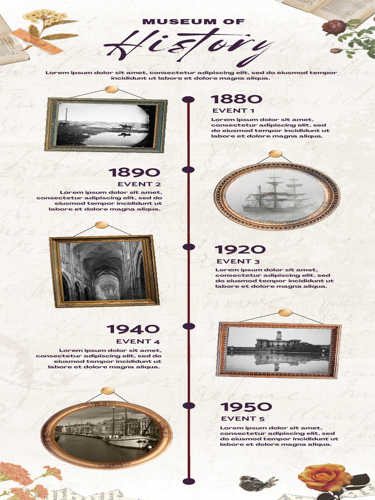 Beige and Brown Scrapbook Museum of History Infographic | PDF