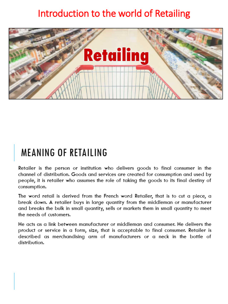 Overview of Retailing and Career Opportunities | PDF | Retail | Behavior
