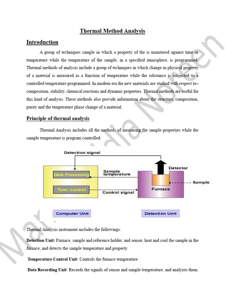 Thermal Method Analysis LECTURE 1 | PDF | Thermal Analysis | Differential Scanning Calorimetry