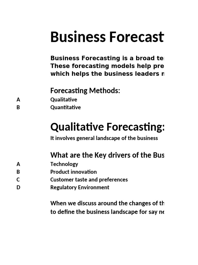 Business Forecasting MBA 160325 | PDF | Forecasting | Moving Average