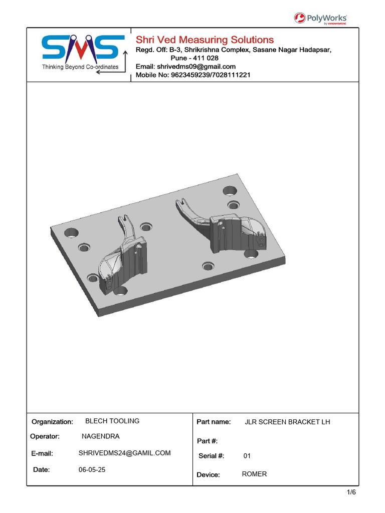 JLR Screen Bracket LH - 06-05-2025 | PDF | Geometry