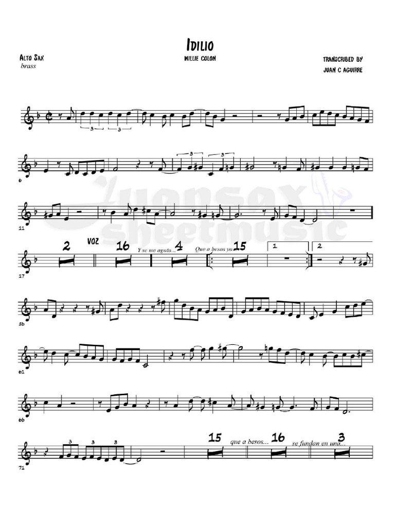 Idilio Sax Alto | PDF