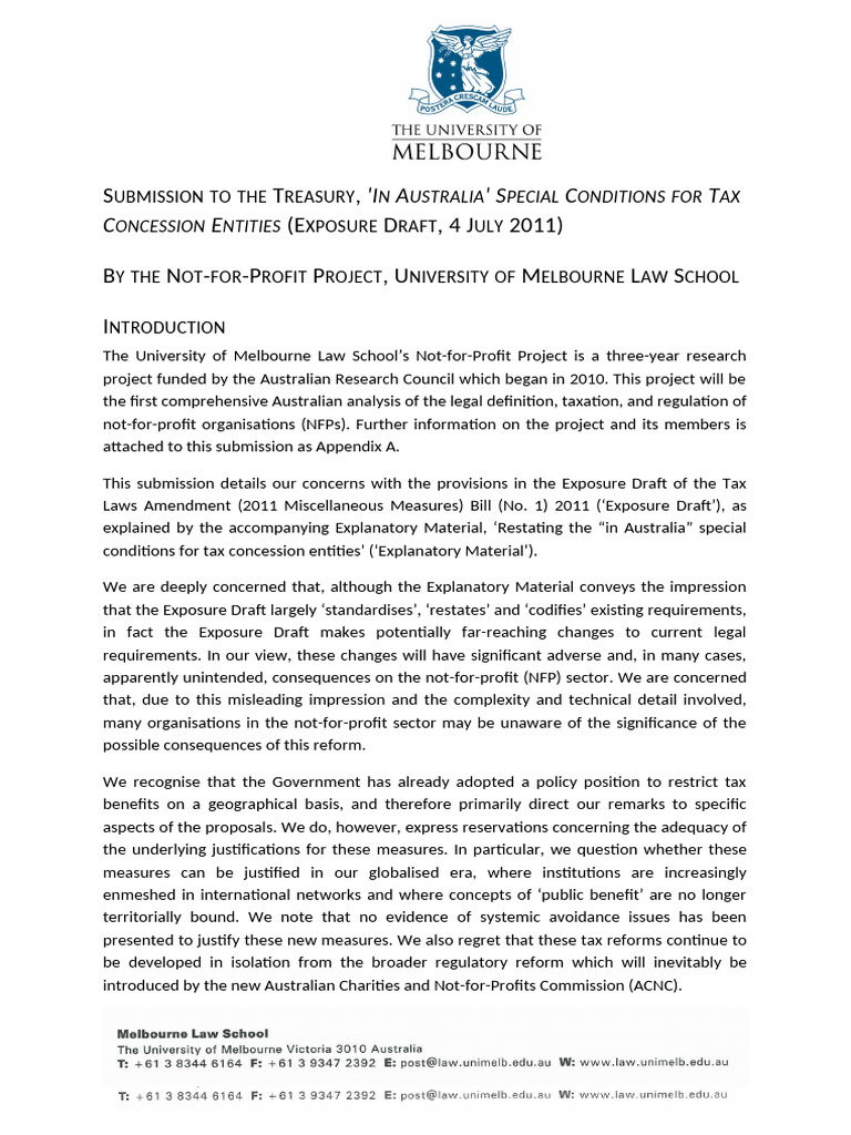 102 - Melb Law School Uni of Mel | PDF | Taxes | Charitable Organization