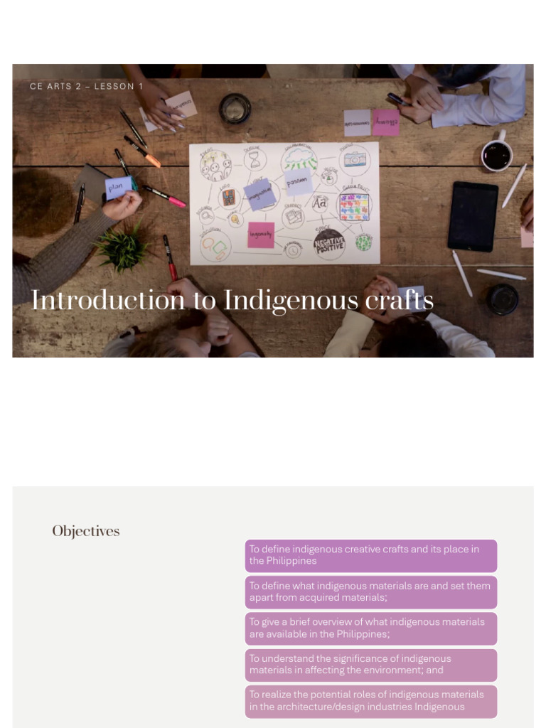 CEArts2 - Lesson 1 - Introduction To Indigenous Creative Crafts | PDF ...