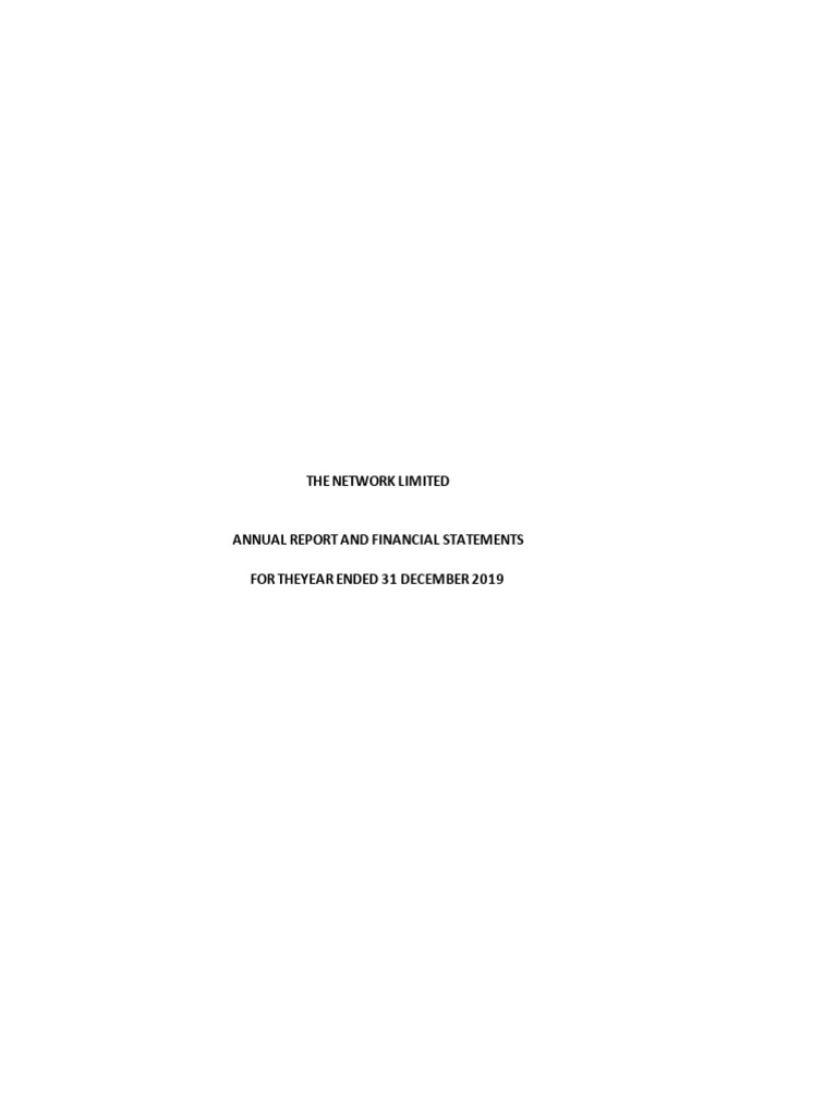 The Network 2019 - Financial Statements - 13.12.2024 | PDF | Historical ...