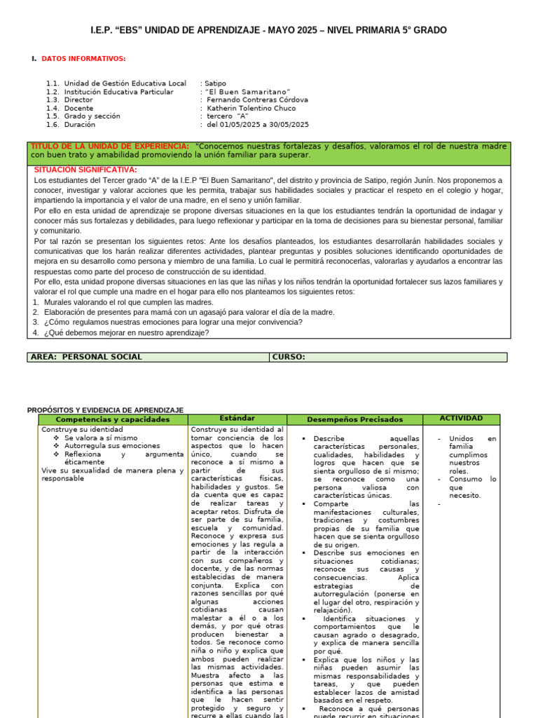 Unidad de Aprendizaje Mes de Mayo | PDF | Geometría | Sustracción