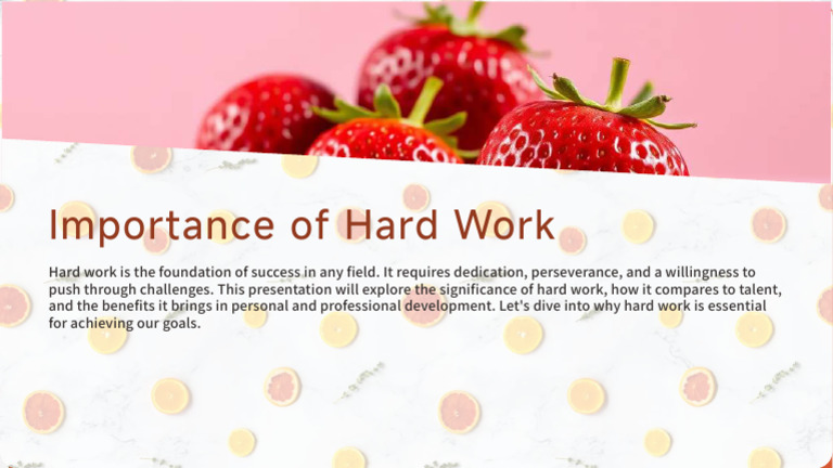 Importance of Hard Work | PDF