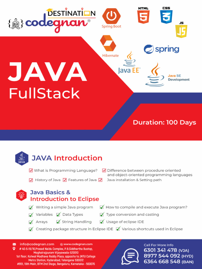 Java Full Stack Course Curriculum - 5 | PDF