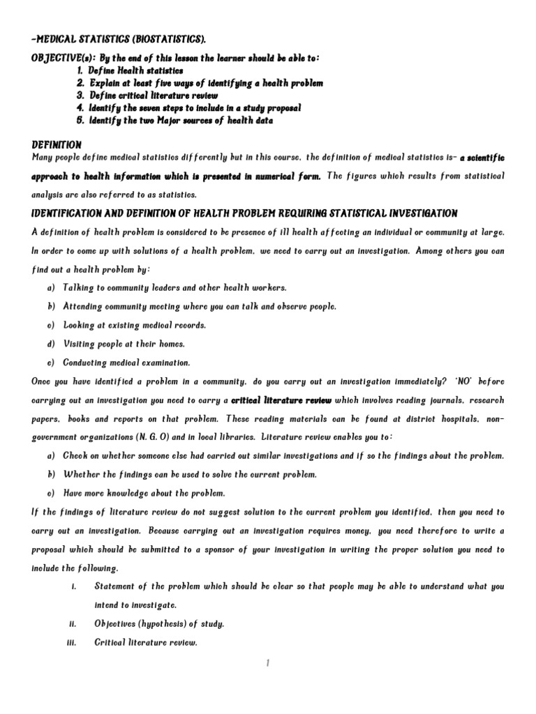 Health Care Statistics-1 | PDF