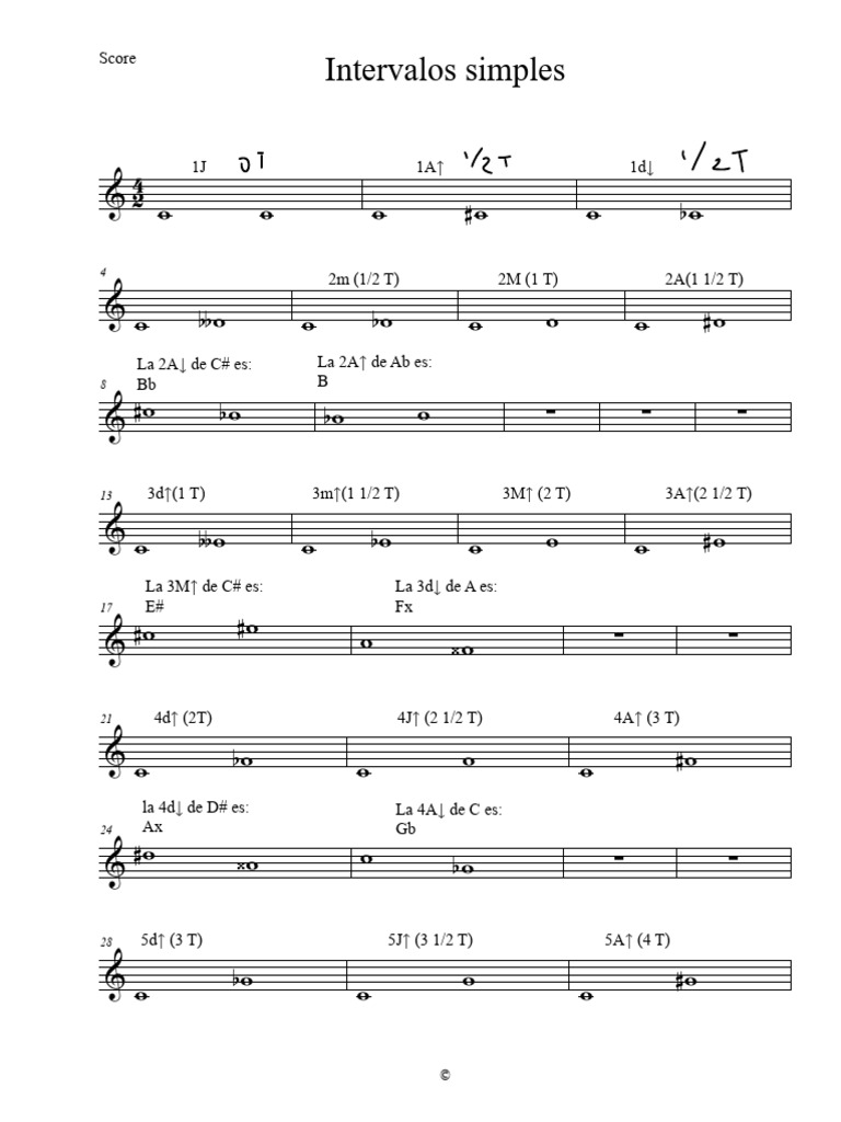 Explicación de Intervalos Simples | PDF