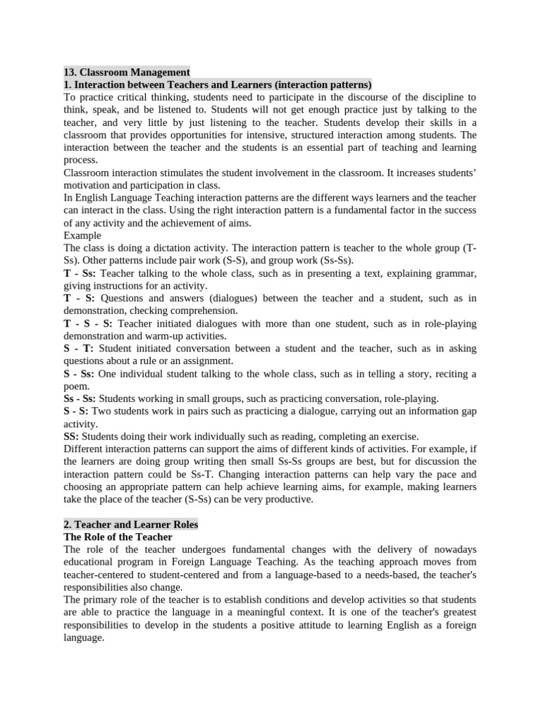 13 Managing The Teaching and Learning Process | PDF | Teachers | Learning