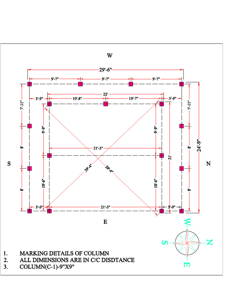 Temple - Column Marking Details | PDF