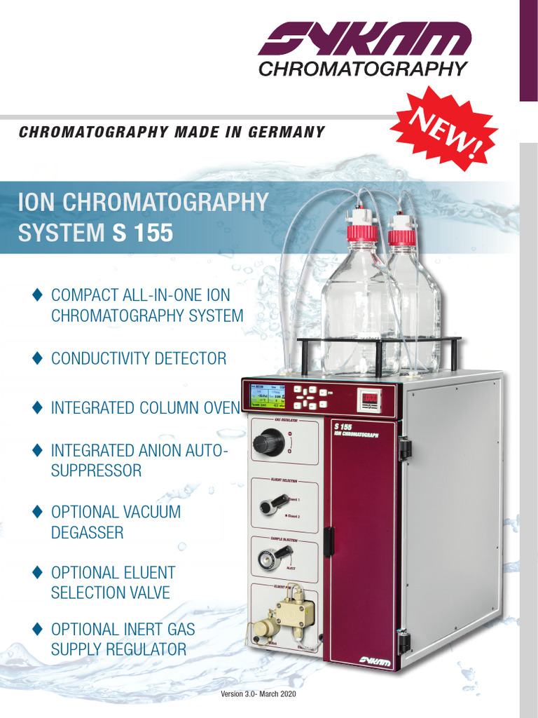 Sykam S 155 Ion Chromatography System Brochure | PDF | High Performance ...