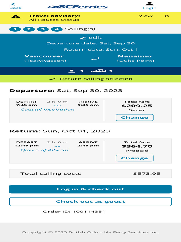 Review Fare Selection BC Ferries | PDF