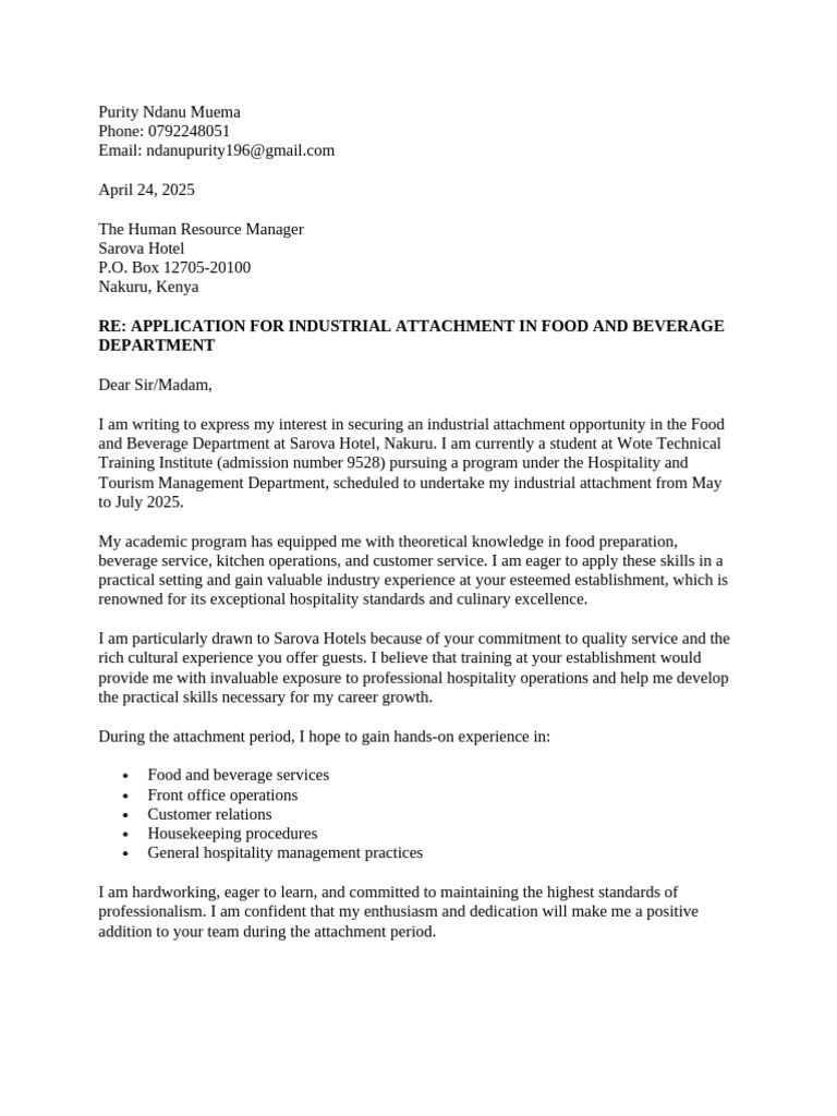 Application Letter | PDF