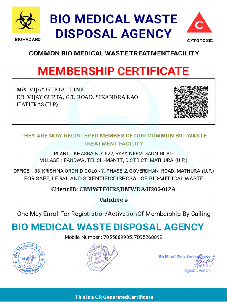H206 012A Certificate | PDF