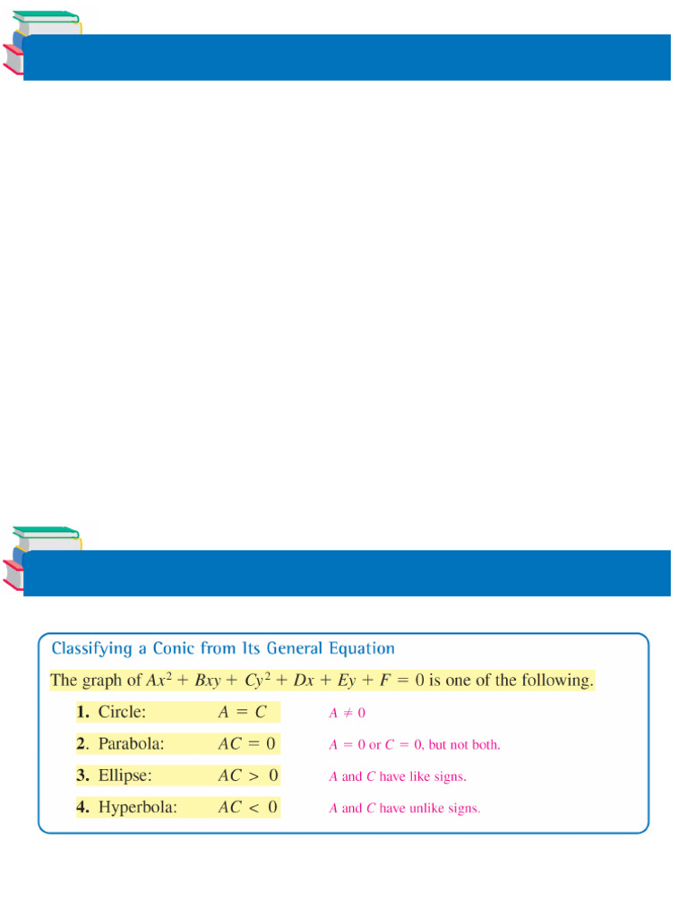 Precalculus Classifying Conic Sections Pdf