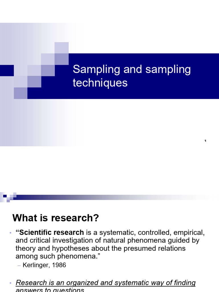 Sampling and Sampling Tecnqiues | PDF | Sampling (Statistics) | Stratified Sampling