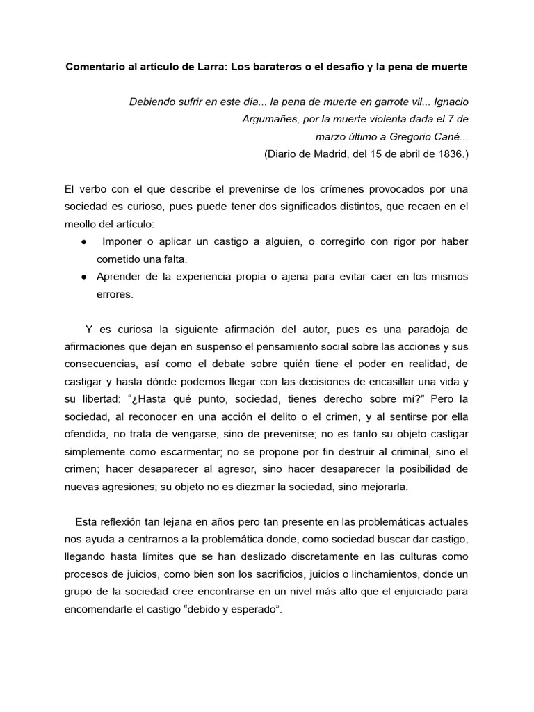 Larra Artículo | PDF