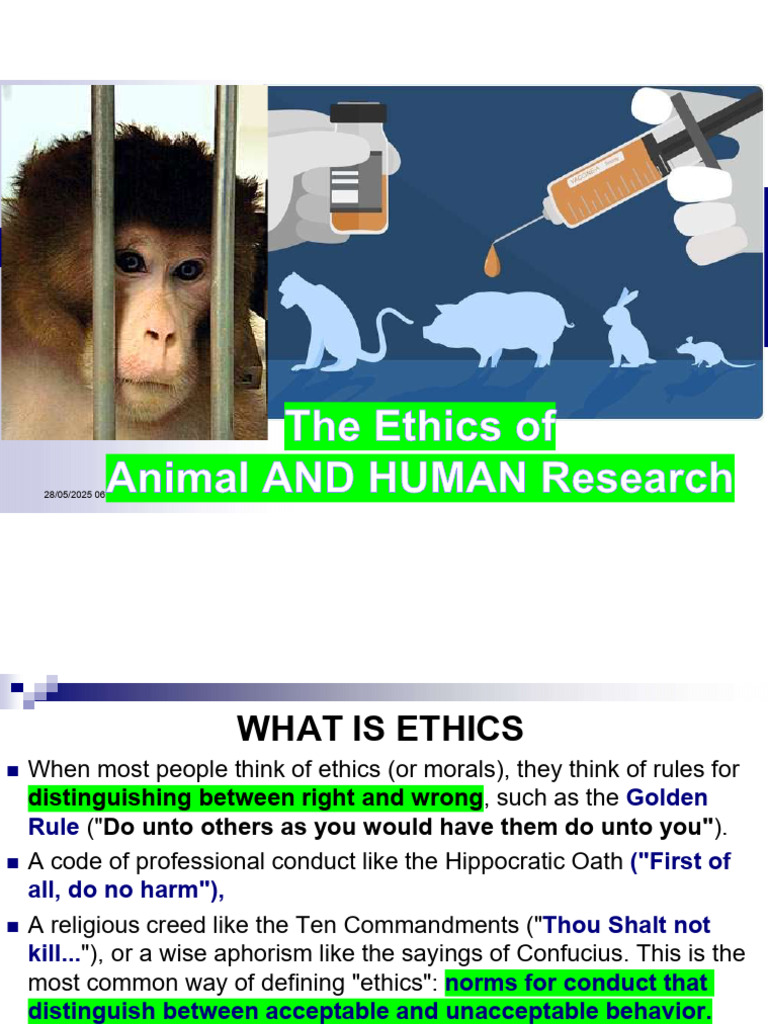 Ethics of Animal Use in Research | PDF | Animal Testing | Confidentiality