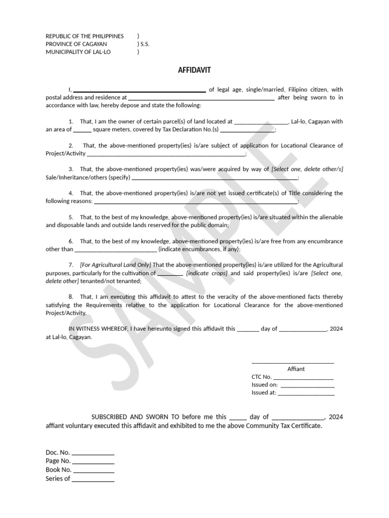 Affidavit of Undertaking | PDF | Affidavit | Justice