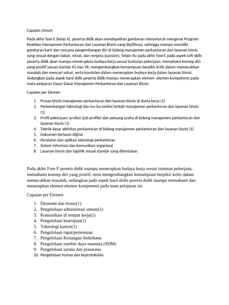 CP Elemen MPLB | PDF