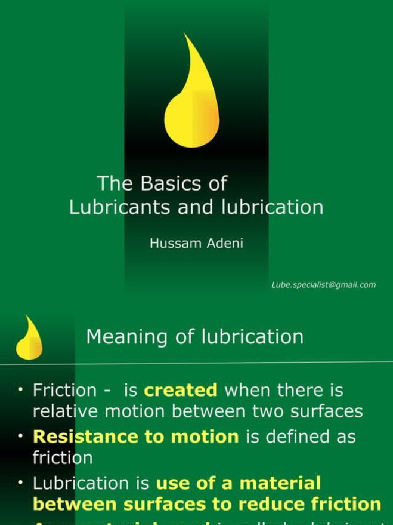 Basics of Lubricant | PDF