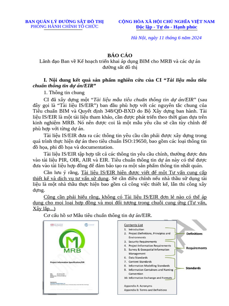 BC LDB Ke Hoach Trien Khai BIM | PDF