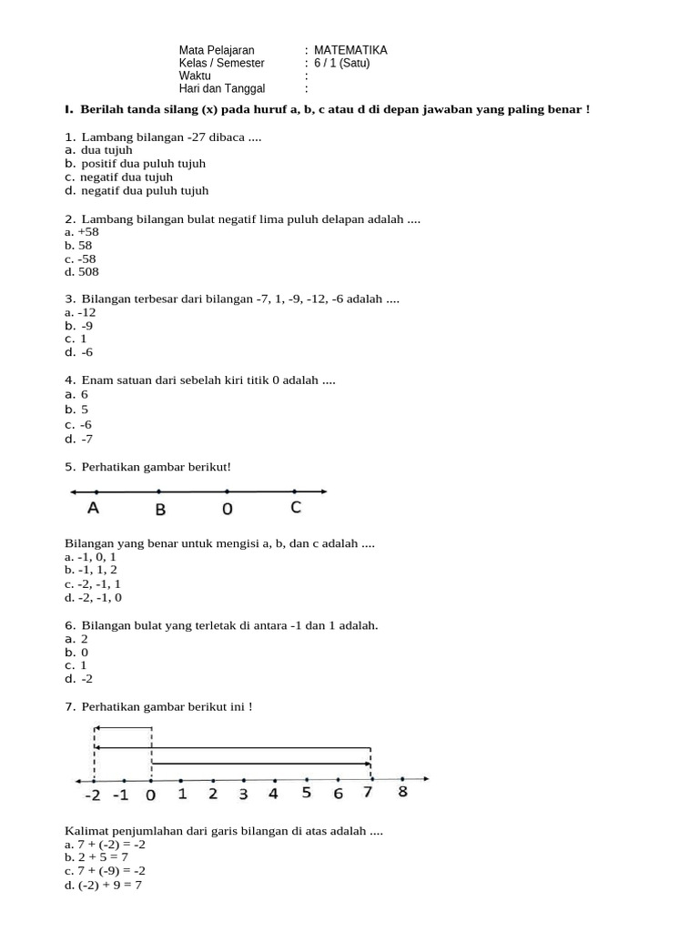 Soal LATIHAN MTK | PDF