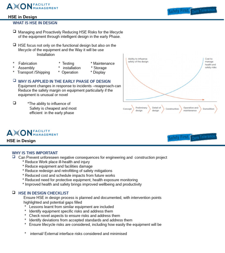 09 Safety Moment - HSE in DESIGN | PDF
