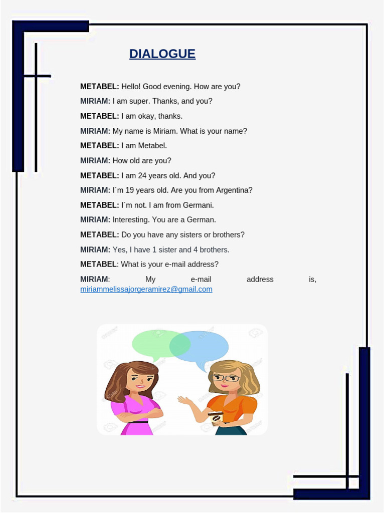 Dialogo en English M (1) Aa4 | PDF